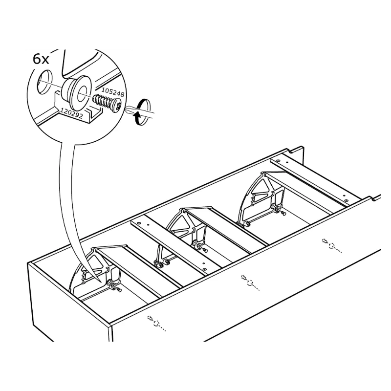 Pièce pour assemblage du meuble IKEA BISSA